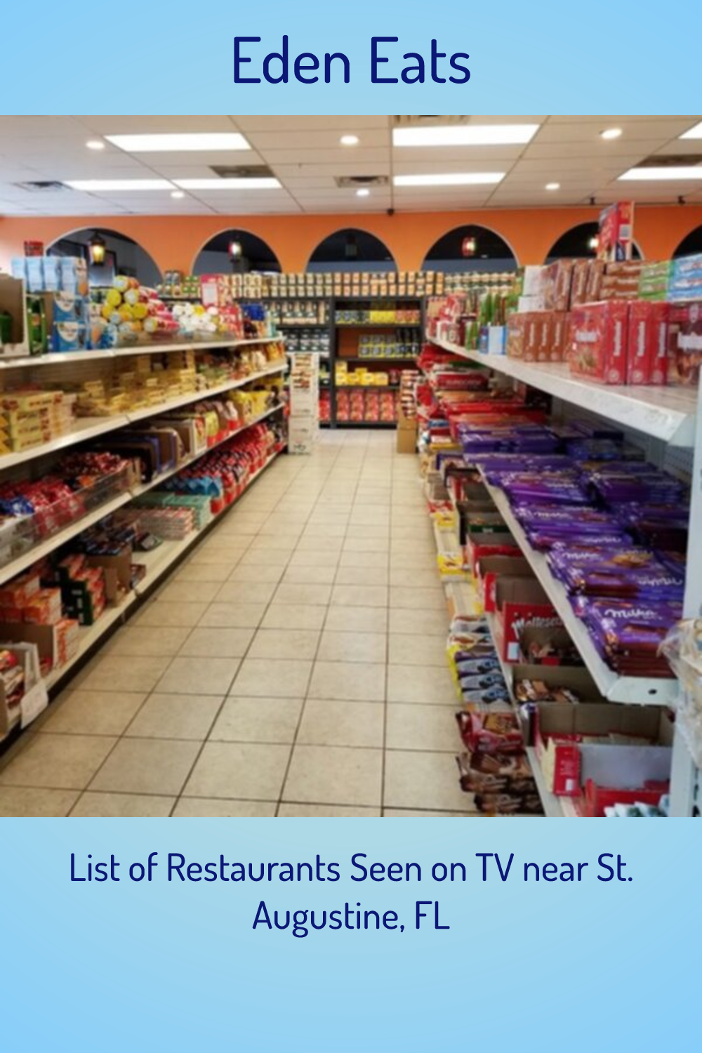 Map of Restaurants on Eden Eats near St. Augustine, FL